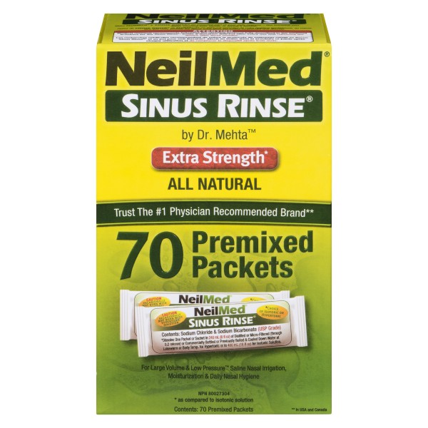 Buy NeilMed Sinus Rinse Saline Nasal Rinse, Extra Strength - 70 Packets ...
