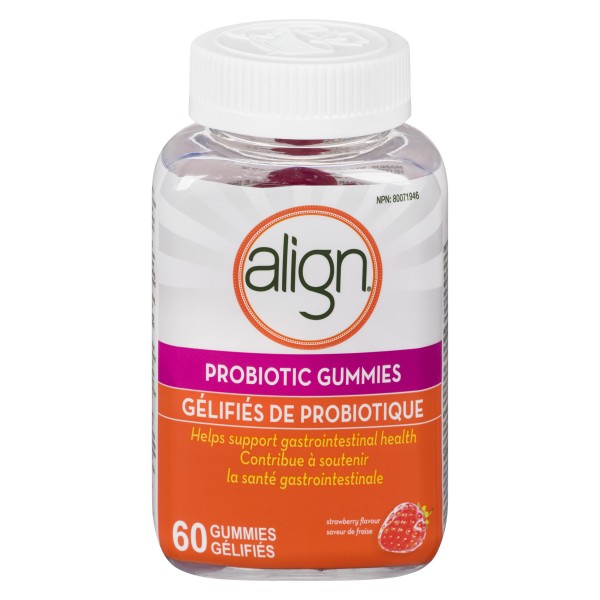 Buy Align Probiotic Gummies, Strawberry - 60 Gummies in Canada - Free ...
